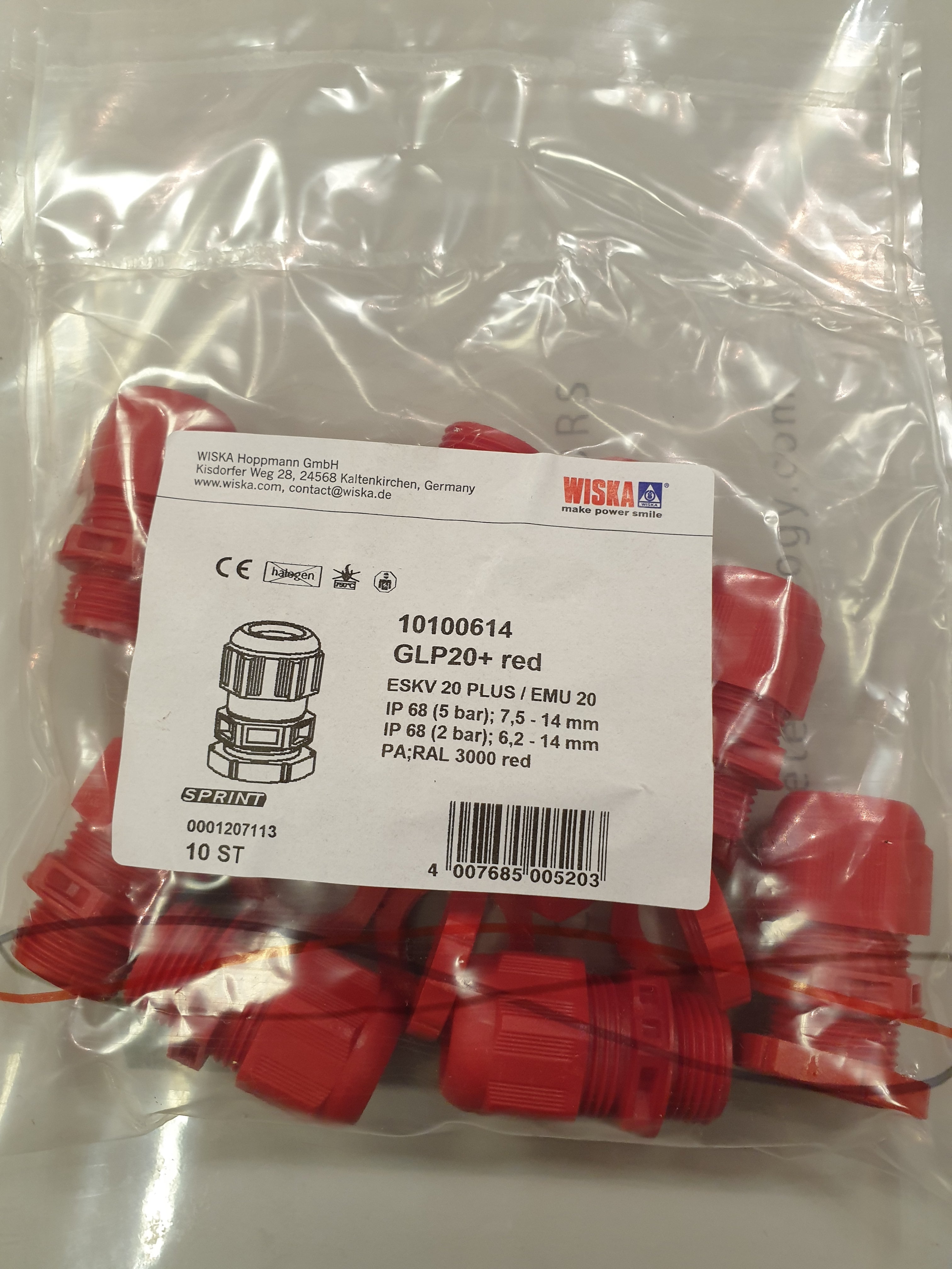 Cable Accessory Glands GLP20+ Red